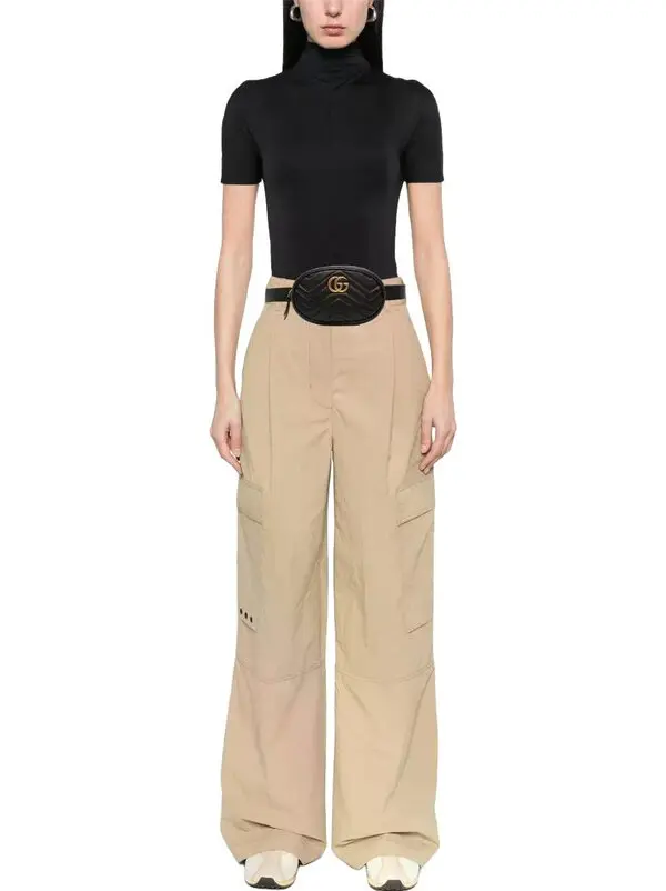 Gucci 2016-2026 Gg Marmont Matelasse Leather Belt Bag - Black