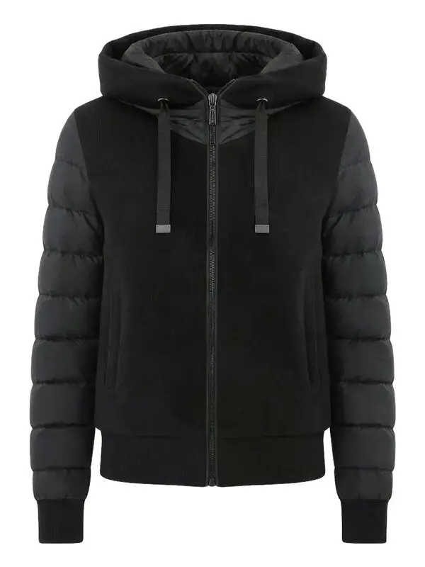 MOORER Flavia Panelled Quilted Jacket - Black
