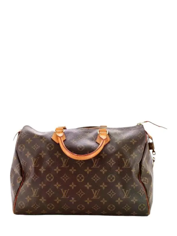 LOUIS VUITTON Speedy Handbag Monogram Canvas 30 Satchel - Brown