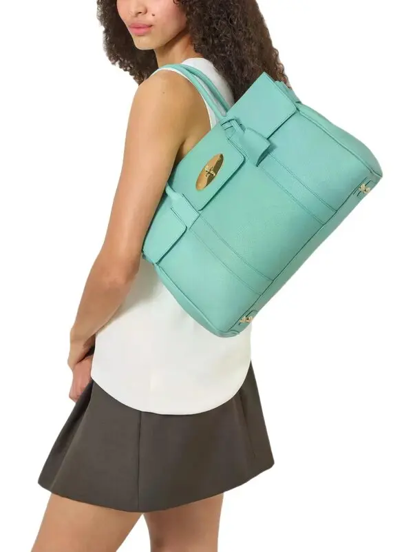 Mulberry Bayswater Grained Leather Tote Bag - Blue