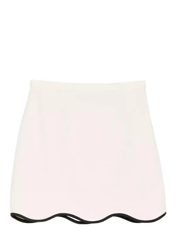 Valentino Garavani Wave-hem Mini Skirt - Neutrals