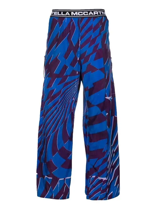 Stella McCartney X Ed Curtis Geometric-print Trousers - Blue