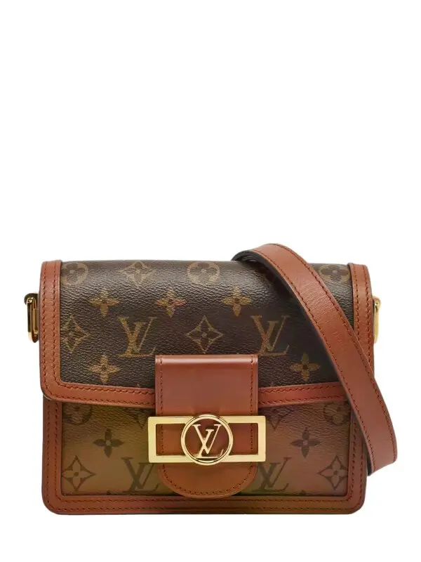 LOUIS VUITTON Mini Dauphine Monogram Reverse Shoulder Bag - Brown