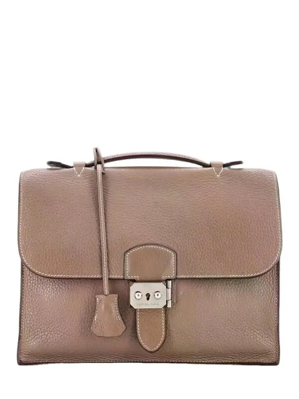 Hermès Sac A Depeches Bag Togo 27 Satchel - Grey