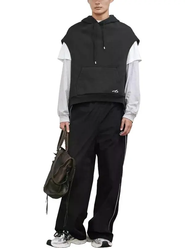 Balenciaga Sleeveless Regular-fit Hoodie - Black