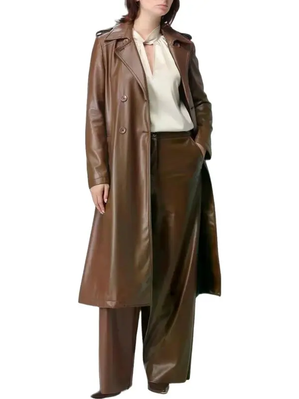 HANITA High-shine Pants - Brown