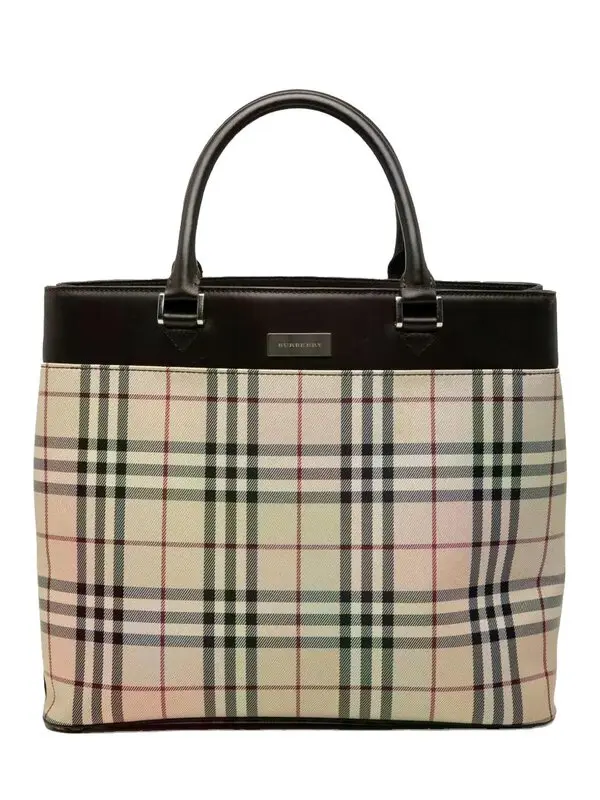 Burberry 2000-2017 House Check Canvas Tote Bag - Neutrals