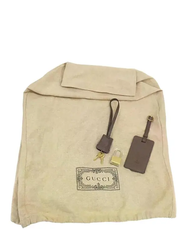 Gucci 2016-2026 Small Gg Supreme Web Savoy Trolley Travel Bag - Neutrals