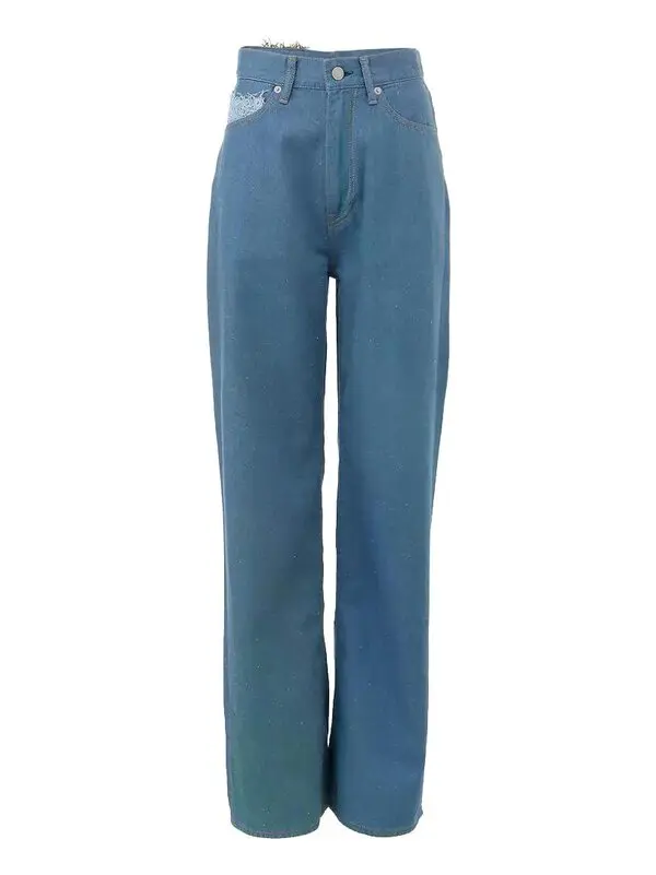 KOTA GUSHIKEN Lazy Kni-denim Jeans - Blue