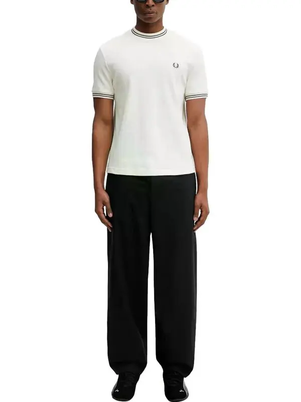 Fred Perry Ribbed Jersey T-shirt - Neutrals