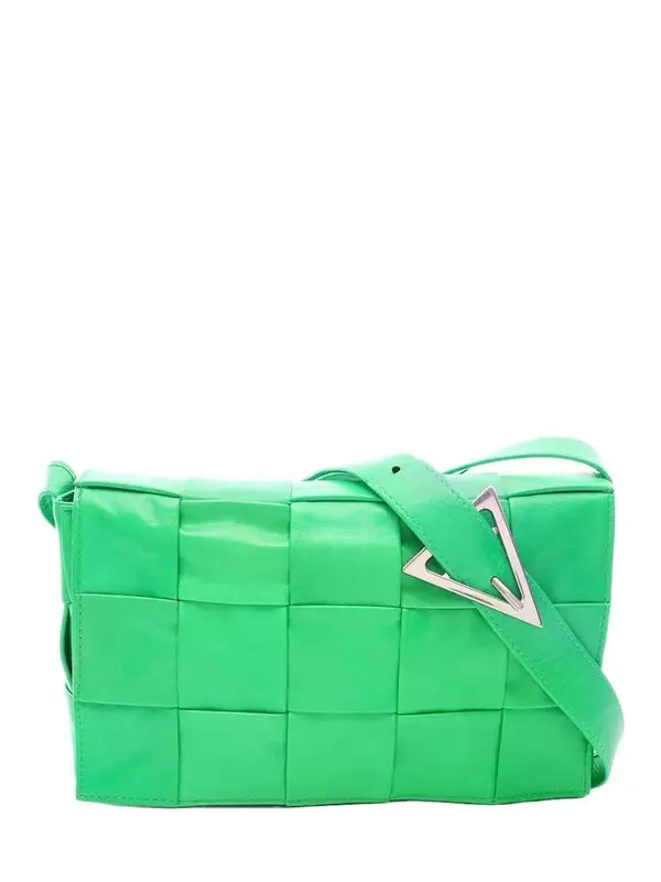 Bottega Veneta 2019 Nappa Intrecciato Cassette Crossbody Bag - Green