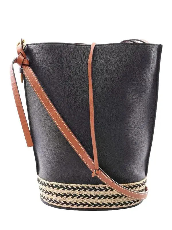Loewe 2010-2026 Leather Gate Bucket Bag - Black
