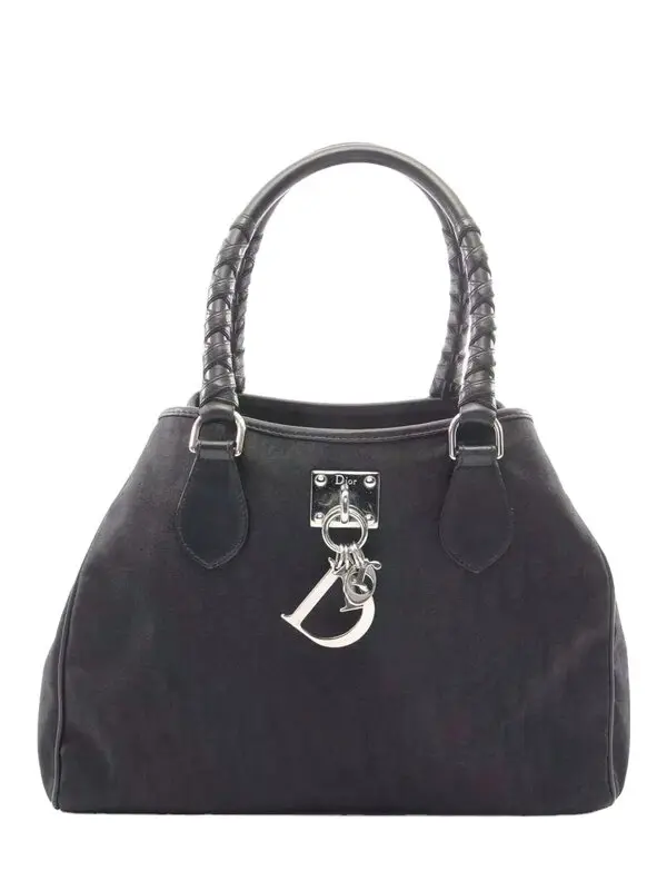 Dior 2000-2010 Diorissimo Trotter Canvas Lovely Handbag - Black