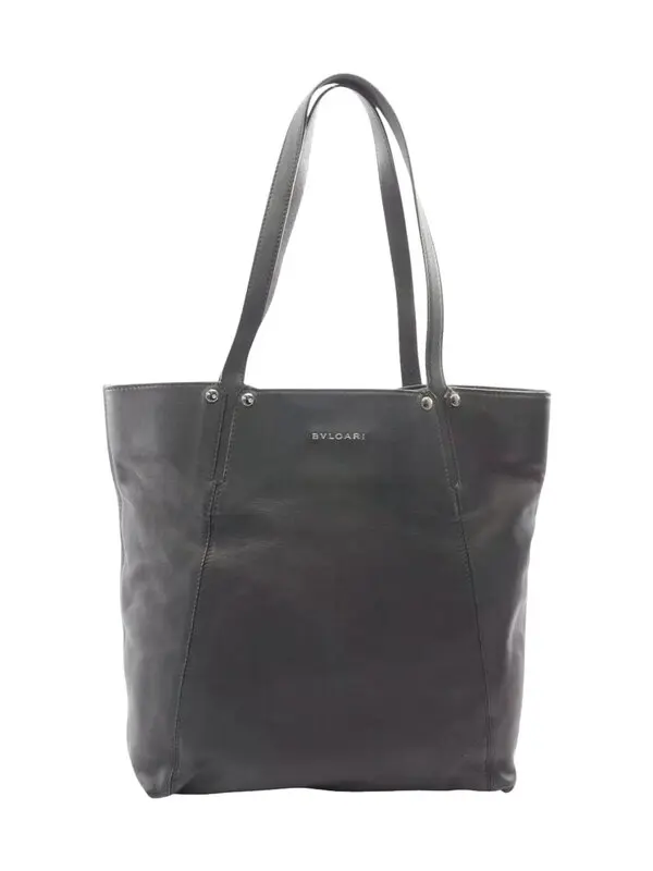 BVLGARI 2010-2026 Leather Tote Bag - Black
