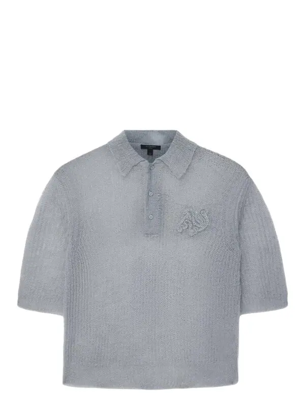 ALLSAINTS Mohair-blend Anabel Polo Top - Blue