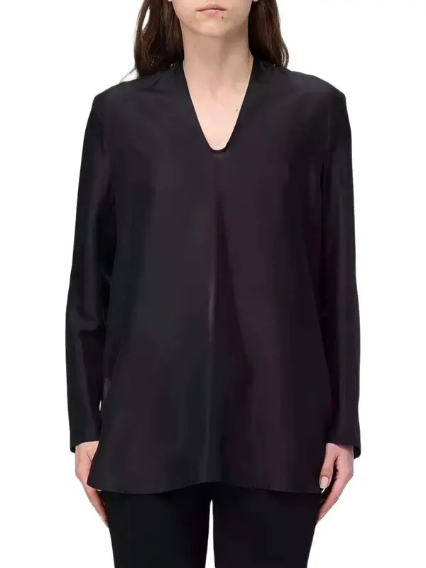 Ter Et Bantine V-neck Silk Blouse - Black