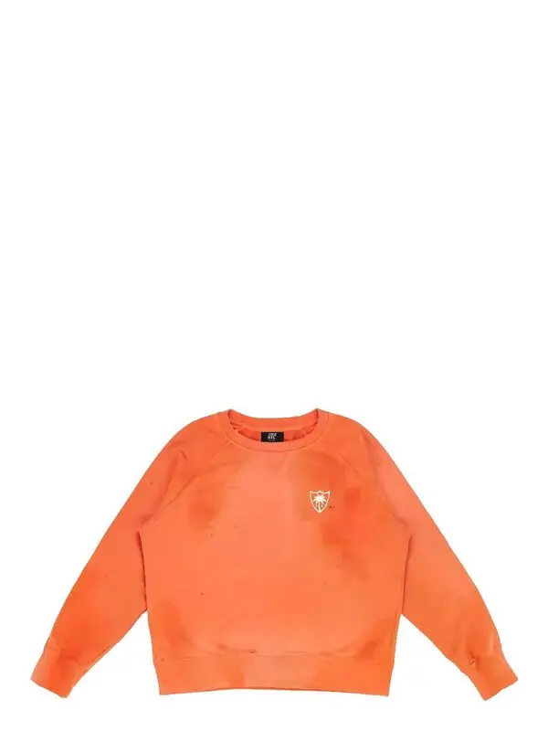 HTC LOS ANGELES Lil Palm Logo-print Distressed Sweater - Orange