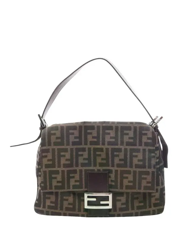 Fendi 2000-2010 Zucca Canvas Mamma Forever Shoulder Bag - Brown