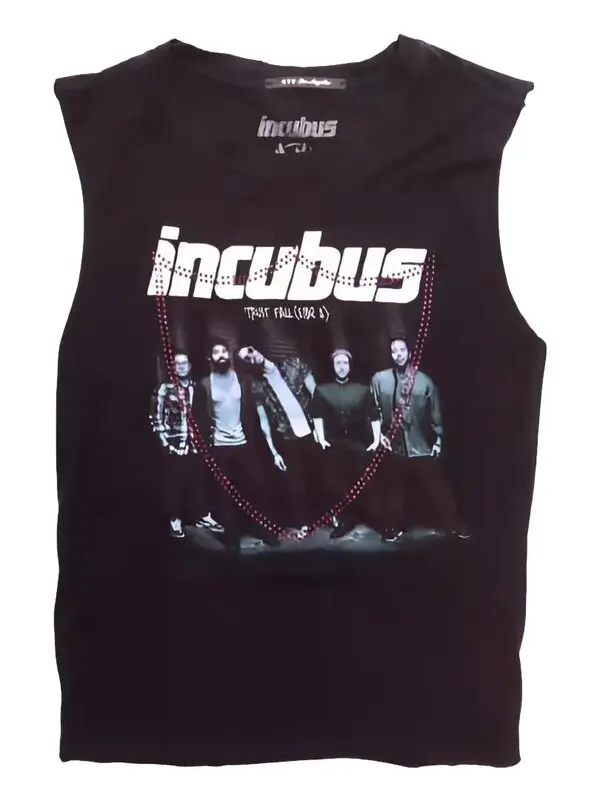 HTC LOS ANGELES Studded Graphic-print Tank Top - Black