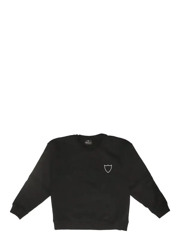 HTC LOS ANGELES Logo-print Crew-neck Sweater - Black