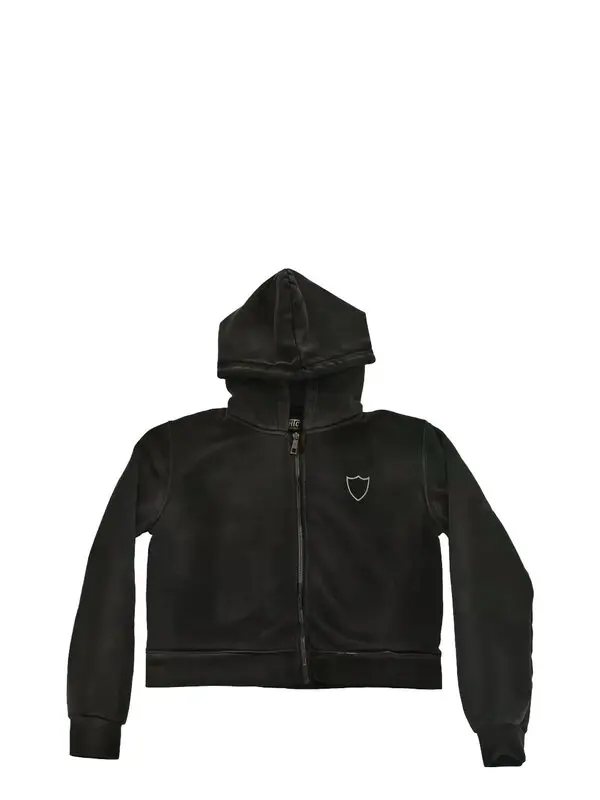 HTC LOS ANGELES Logo-embroidered Zip-up Hoodie - Black