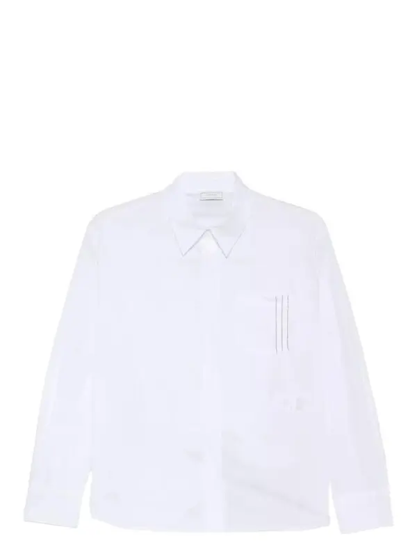 Peserico Bead-embellished Chest-pocket Shirt - White