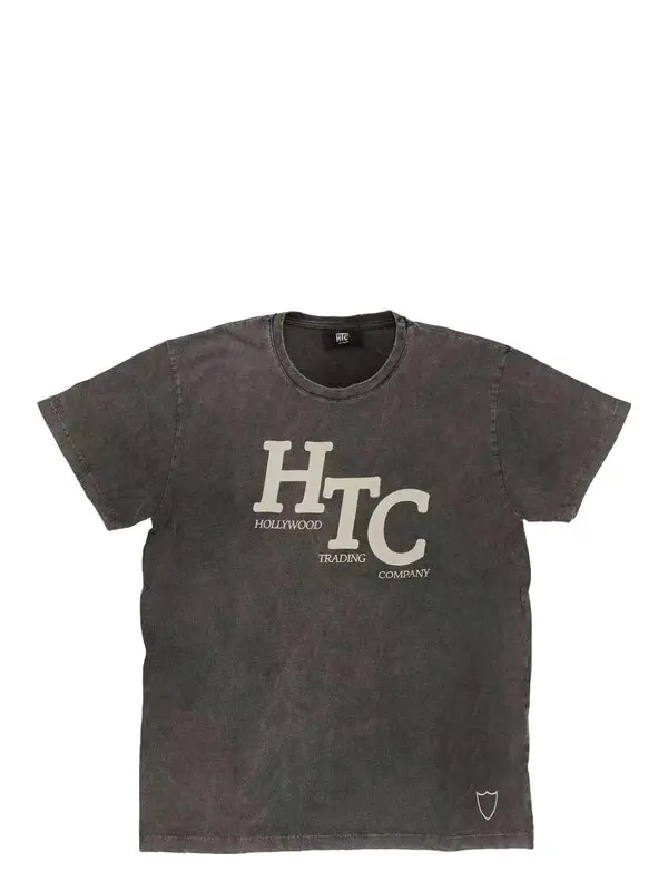 HTC LOS ANGELES Logo-print Distressed T-shirt - Grey