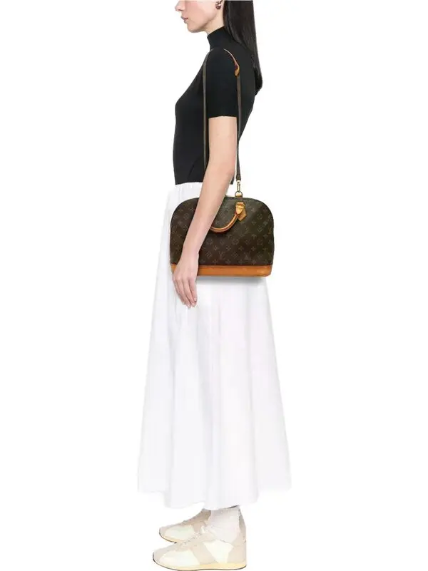 LOUIS VUITTON 1996 Monogram Alma Pm Handbag - Brown