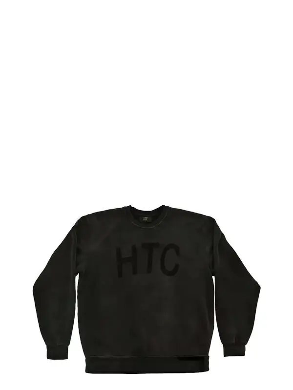 HTC LOS ANGELES Faded Logo-print Sweatshirt - Black