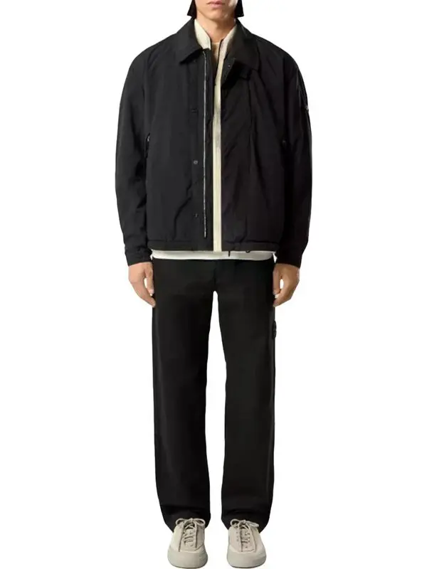 Stone Island Logo-patch Chino Trousers - Black