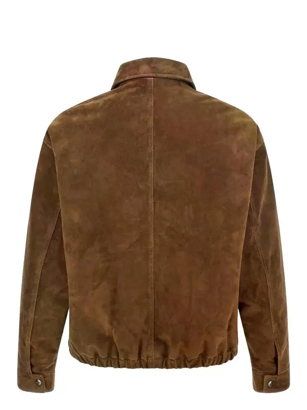 GIORGIO BRATO Suede Shirt-collar Jacket - Brown