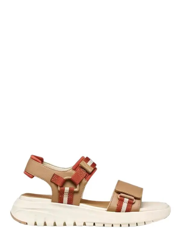 Geox Flextride S Touch-strap Platform Sandals - Neutrals