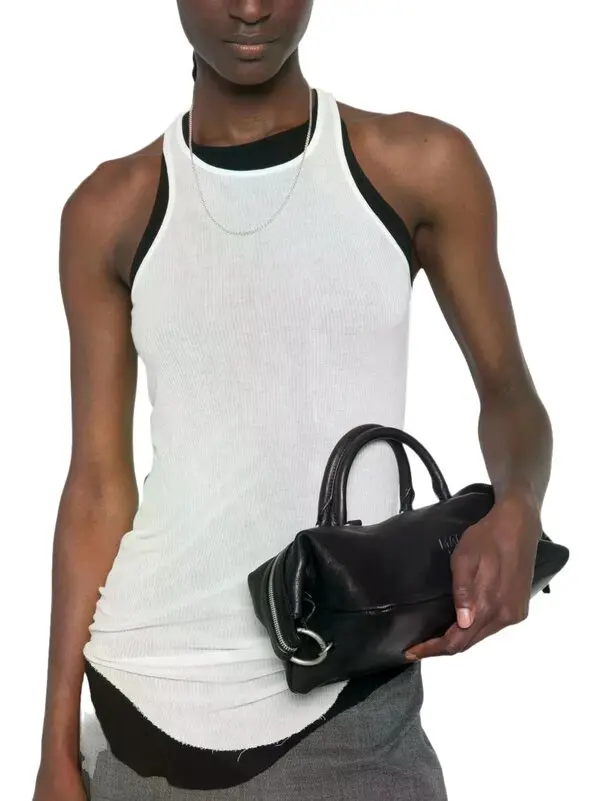 MARGESHERWOOD Logo-embossed Leather Tote Bag - Black