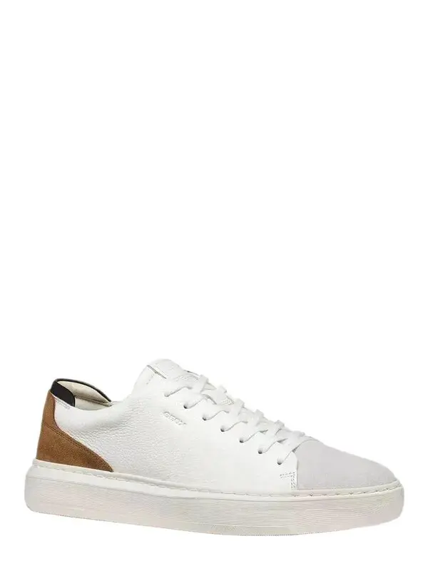 Geox U Deiven Leather Sneakers - White
