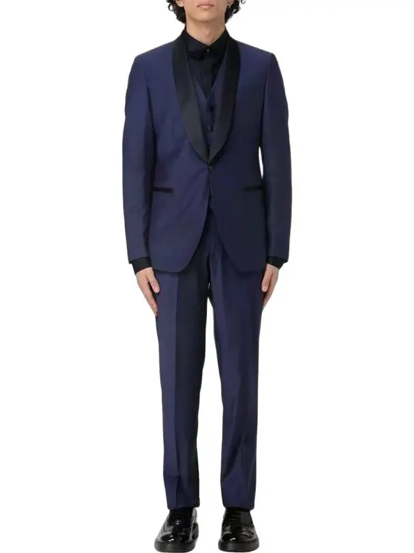 COLAMARINO Shawl-lapel Three-piece Suit - Blue