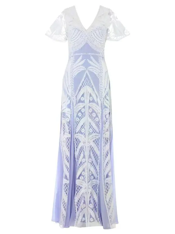 TEMPERLEY LONDON Giselle Embroidered Gown - Blue