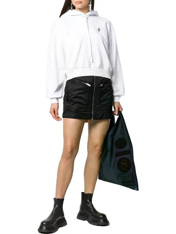 COUNTY OF MILAN Zip-through Mini Skirt - Black
