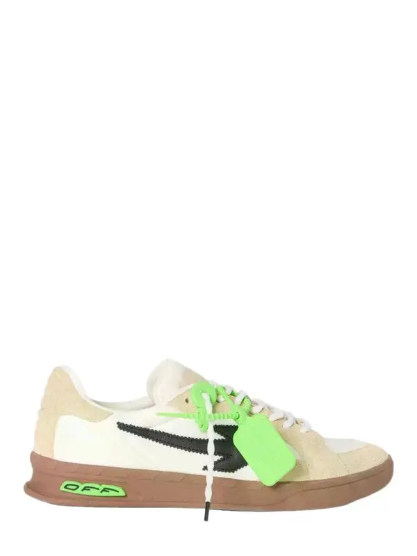 Off-White End Of Play Patch Suede-panelled Sneakers - Neutrals