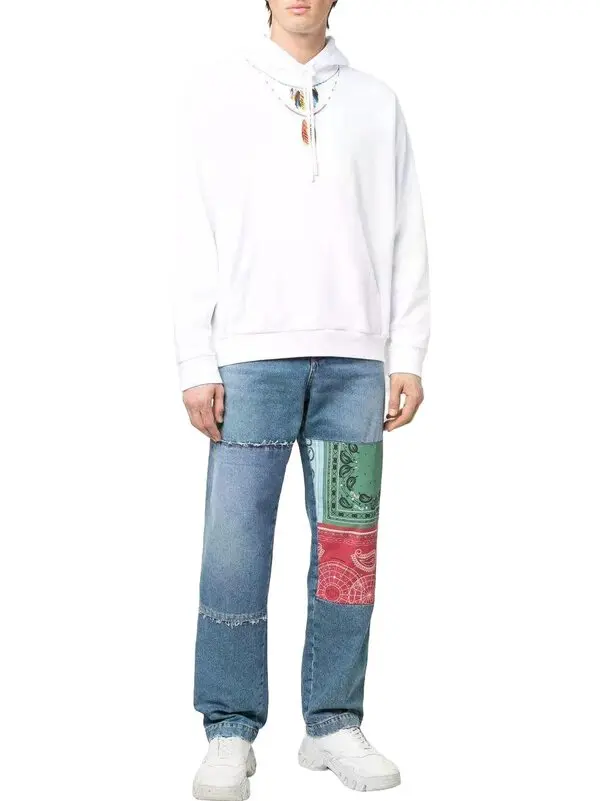 COUNTY OF MILAN Patchwork Bandana Jeans - Blue