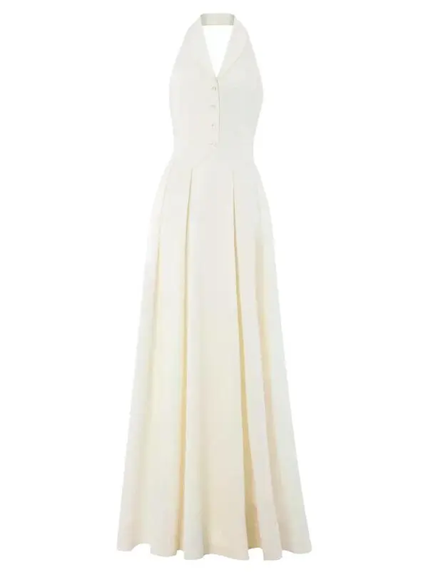 TEMPERLEY LONDON Elodie Halter Gown - Neutrals