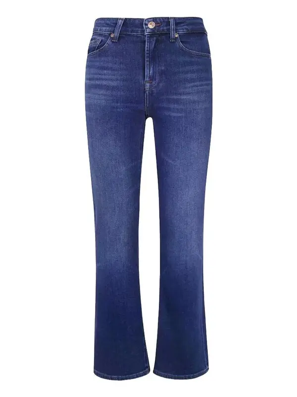 7 For All Mankind Slim Illusion Cropped Jeans - Blue