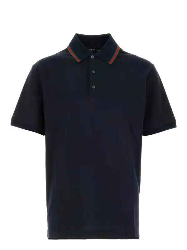Gucci Web-stripe Polo Shirt - Blue