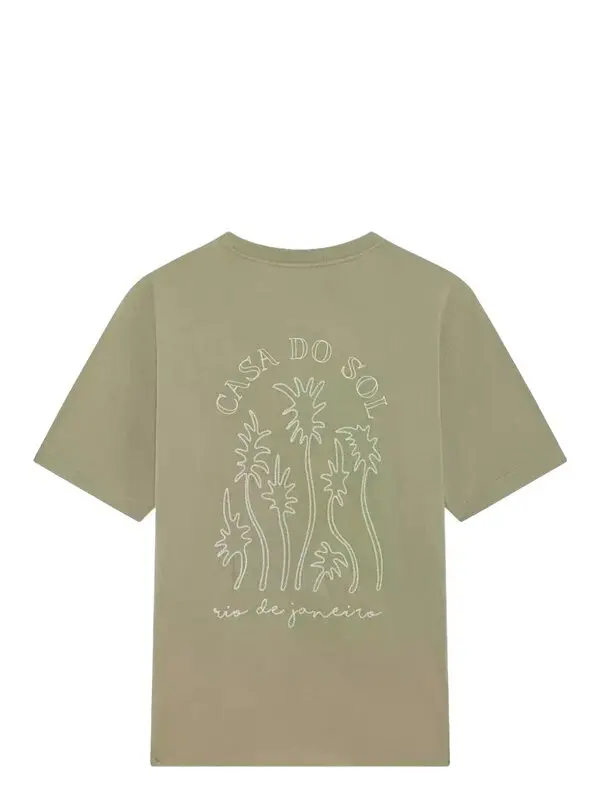 Frescobol Carioca Dinis Embroidered T-shirt - Green