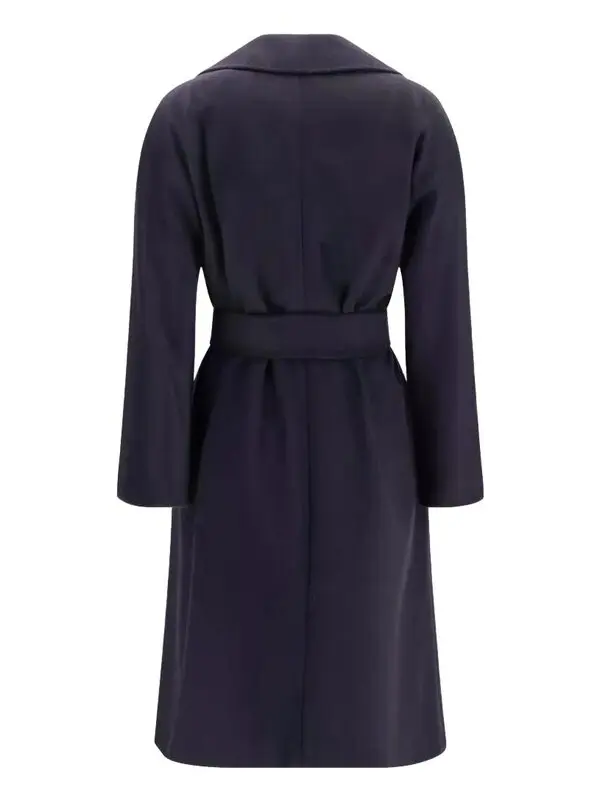 Max Mara Dravenna Belted Notch-lapel Coat - Blue