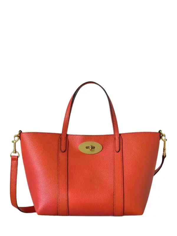 Mulberry Small Bayswater Leather Tote Bag - Orange