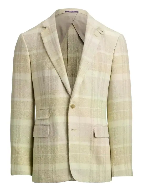 Ralph Lauren Purple Label Kent Plaid Blazer - Neutrals