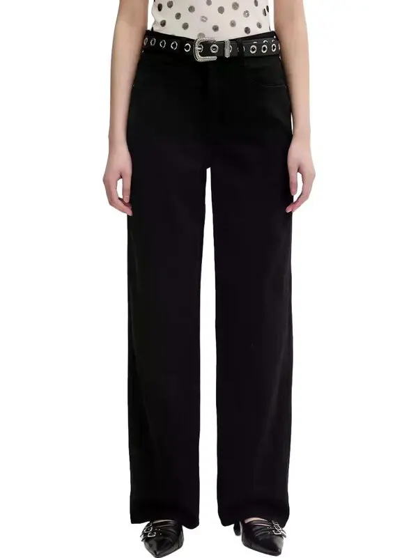 Miss Sixty Logo-patch Mid-rise Straight-leg Jeans - Black