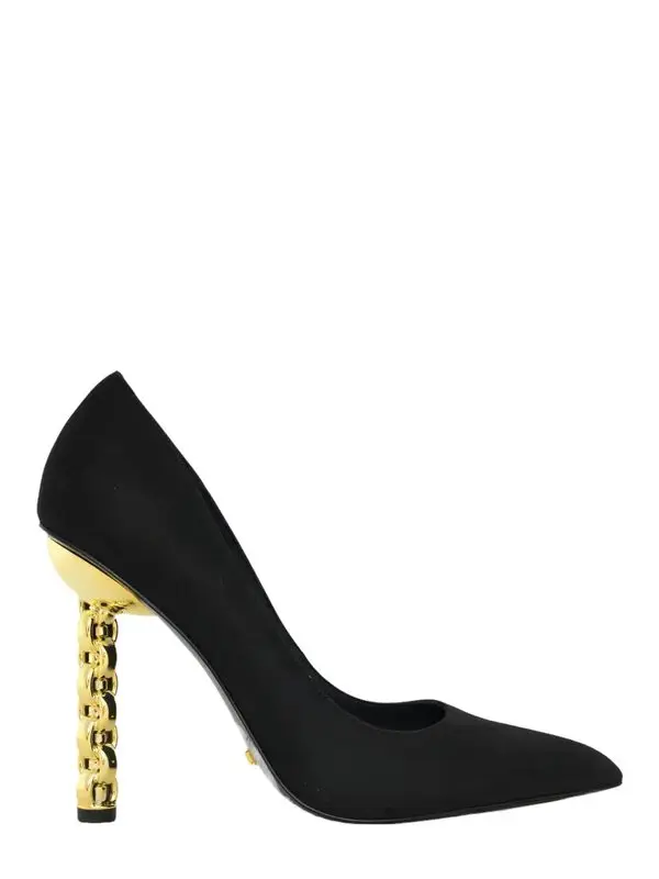 KAT MACONIE Pointed-toe Pumps With Sculptural Chain Link Heel - Black