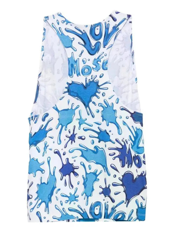Moschino Graffiti-print Top - White