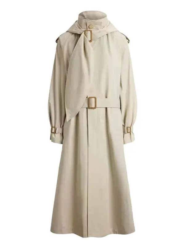 Polo Ralph Lauren Buckled-scarf A-line Trench Coat - Neutrals